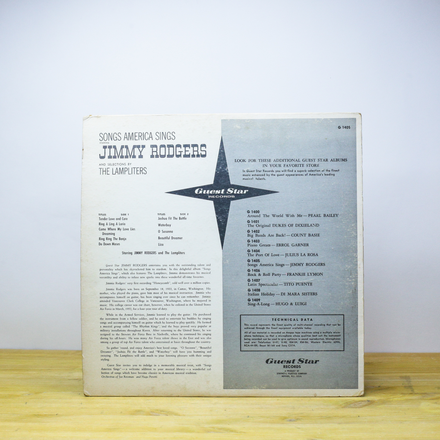 Винил Jimmy Rodgers - Songs America Sings NM/NM - the-bootleggers.ru